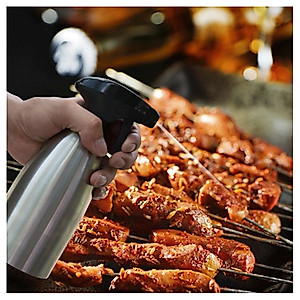 FBITE Olive Oil Sprayer,500ml Oil Sprayer,Oil Mister Spray Bottle for Cooking,Stainless Steel Press Spray,Oil Bottle Spray,Oil Bottle BBQ Supplies