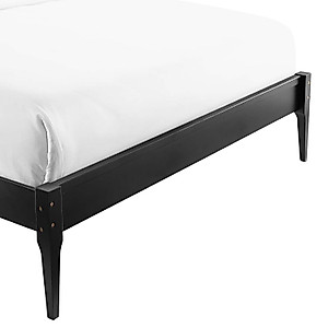 Modway MOD-6244-BLK June Twin Wood Platform Bed Frame, Black