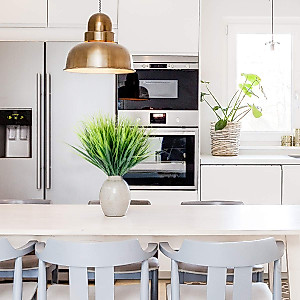 JEMONG 30 Bundles Artificial Grasses Outdoor UV Resistant Fake Grasses No Fade Faux Plastic Plants Garden Porch Window Box Decorating…