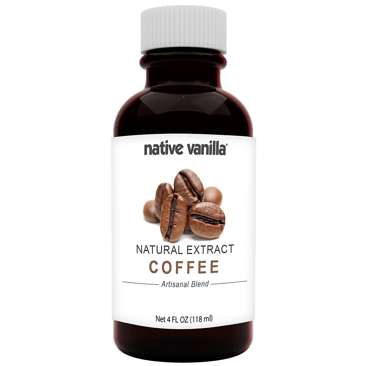 Native Vanilla - Pure Coffee Extract - 4 Fl Oz - Pure Flavors and Extracts - Perfect for Cooking, Baking, and Dessert Crafting