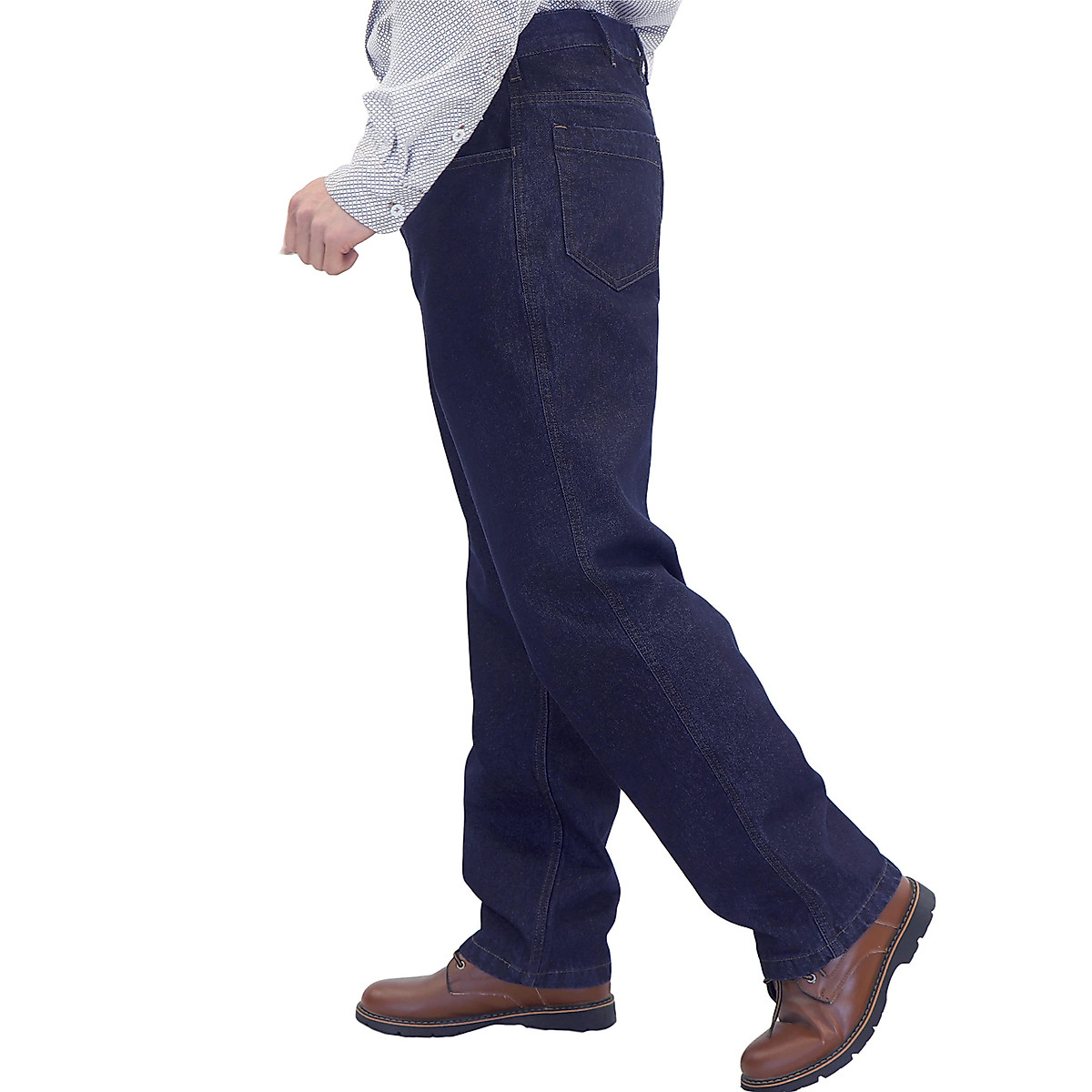 BOCOMAL FR Jeans for Men Flame Resistant Pants Midweight 11oz Blue Denim Fire Retardant Jeans