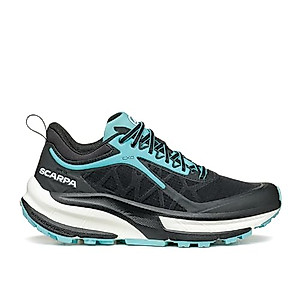 SCARPA Women's Golden Gate ATR GTX Waterproof Gore-Tex Trail Shoes for Trail Running and Hiking - Black/Aruba Blue - 8.5-9 Women/7.5-8 Men