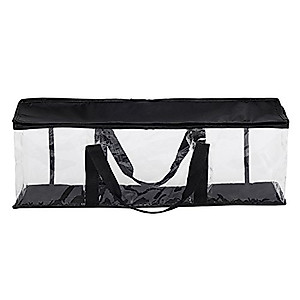 Fasmov Set of 4 DVD Storage Bags Hold up to 160 DVDs (40 Each Bag), Water Resistant DVD Holder Case with Handles, Transparent PVC Media Storage for DVDs, CDs, Video Games, Books