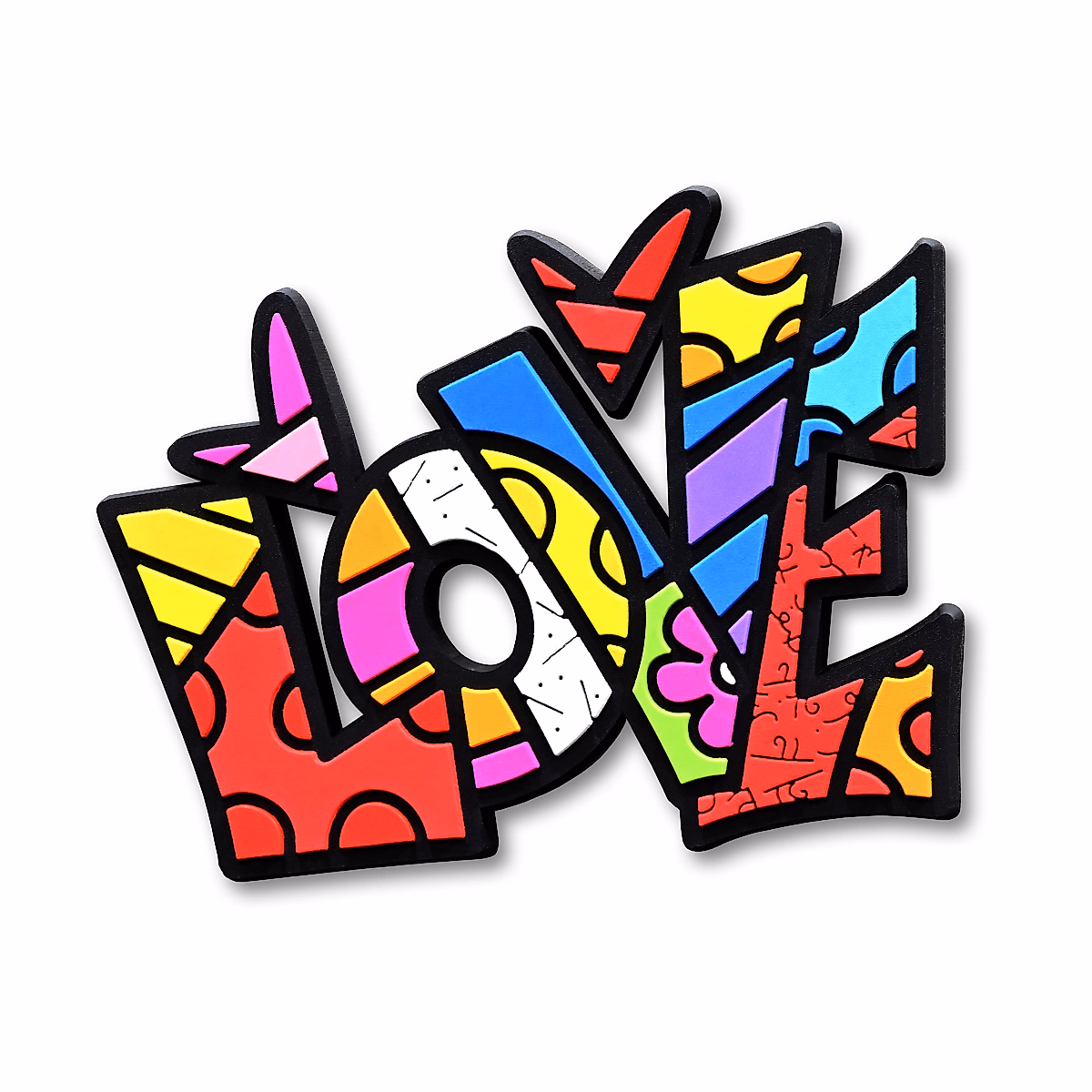 BRITTO Romero Large Decorative Multi-Use Rubber Magnet, Love Word