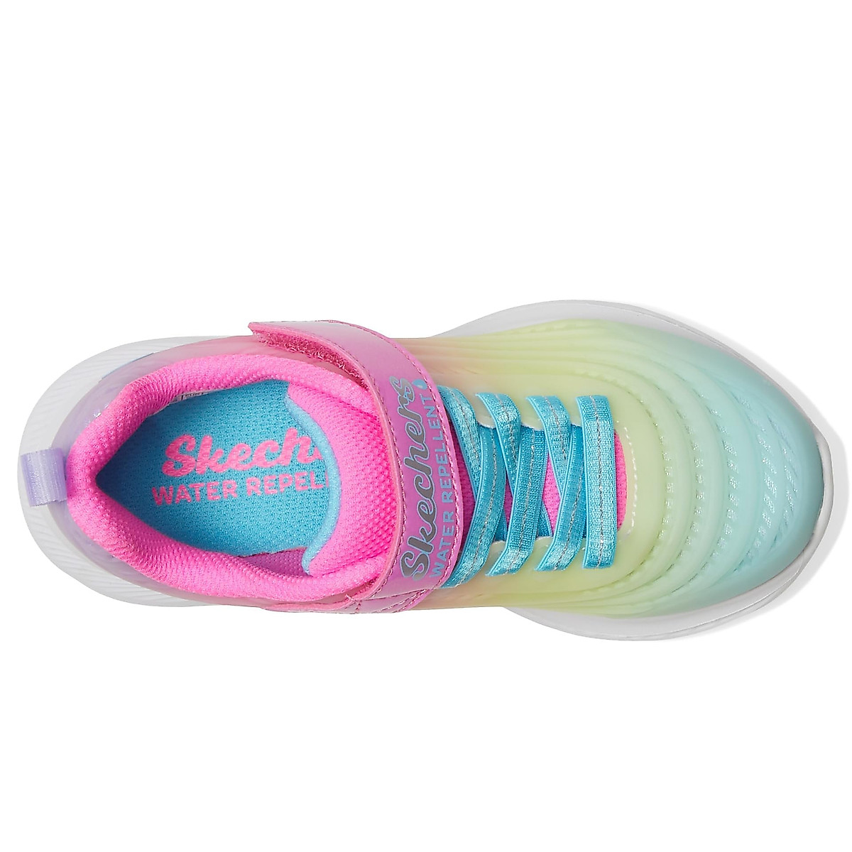 Skechers Girls Jumpsters 2.0-Blurred Dream Sneaker, Pink/Multi, 2 Little Kid
