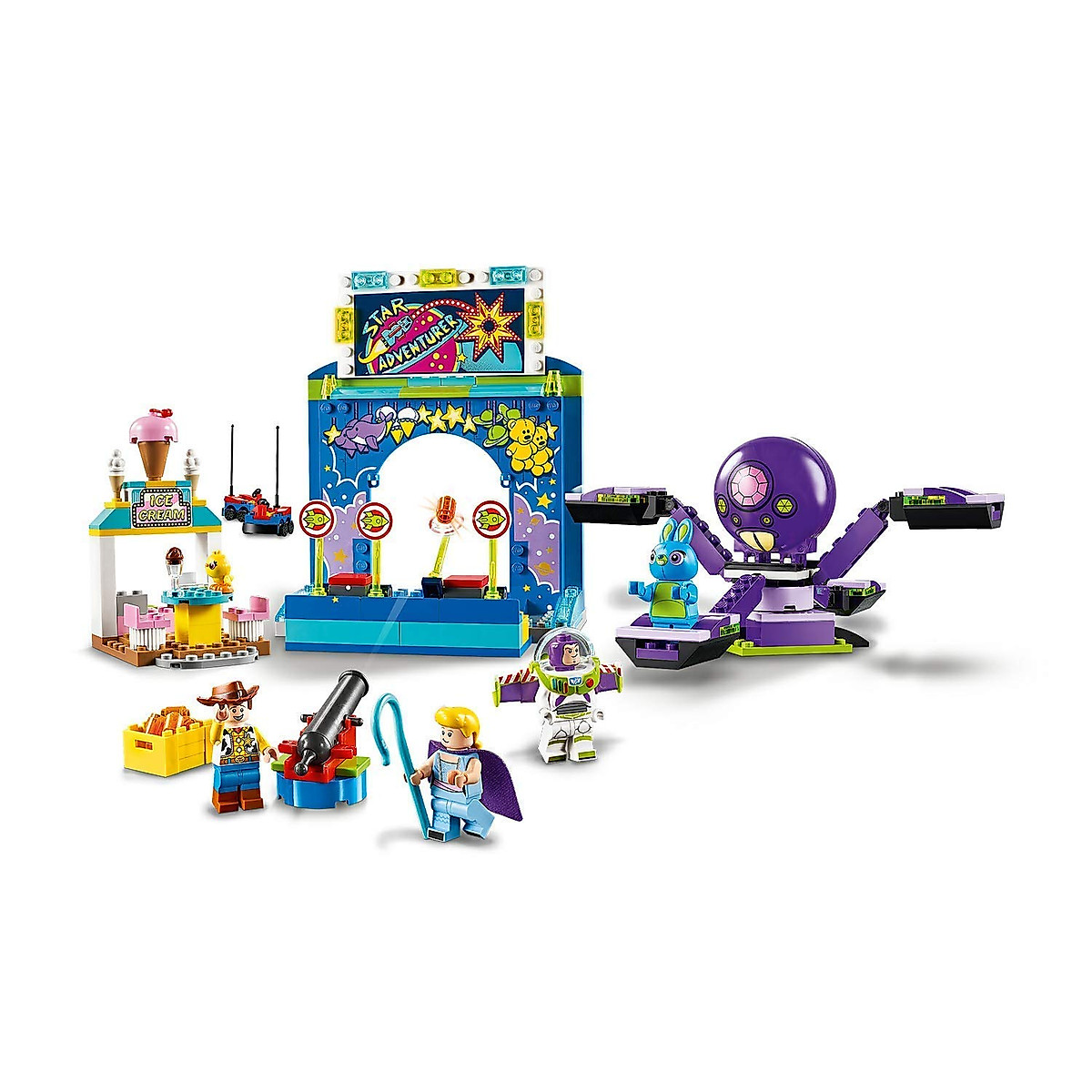 LEGO Juniors 10770 4+ Toy Story 4 Buzz and Woody’s Carnival Mania with Buzz Lightyear and Woody Minifigures, Multicolor