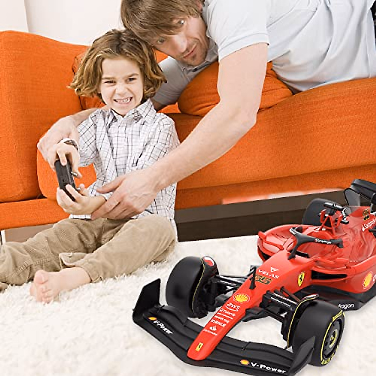 ZMZ F1 Remote Control Car 1:18 Scale Large Size F1 RC Car Officially Licensed RC Series Ferrari F1 75, Suitable RC Cars for Adults & Kids, Boys Girls Age 8-12 Years Birthday Ideas Gift