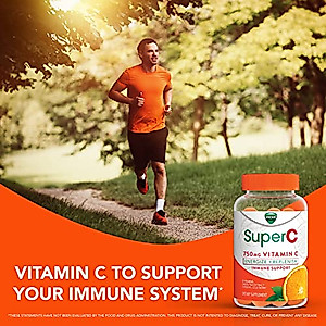 Vicks Super C Vitamin C Gummies, Energize + Replenish, Daytime Supplement for Immune Support with Vitamin C, B Vitamins, Green Tea Extract, Ginseng, and Goji Berries, Citrus Flavored, 36 Gummies