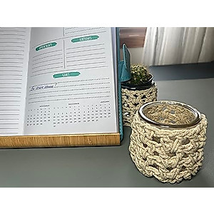 4 Jar Cozies/Sleeves/Jackets/Huggers That Fit Yogurt Jars and Dessert Jars Like Oui Yogurt Jars, La Fermiere Yogurt Jars, Nounos Yogurt Jars - Handmade in USA – All Natural Eco Materials - 4 pc set