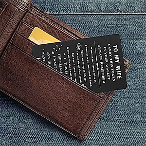 TGCNQ Wife Gifts To My Wife Wallet Card - Romantic Gifts for Wife for Mother's Day Christmas Valentines