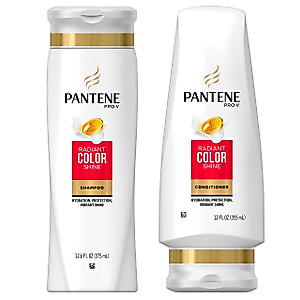 Pantene Pro-V Radiant Color Shine Shampoo (12.6 oz) and Conditioner (12 oz) Set (Packaging May Vary)
