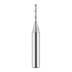 SpeTool Down Cut Spiral Router Bit 1/16 inch Cutting Diameter with 1/4 inch Shank End Mill for Woodwork CNC Machine Tools