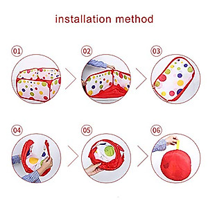 UHBGT Baby Playpen Foldable, Indoor & Outdoor Play Space Play Portable Playard with Bag, Versatile Play Space Children Playpen Hexagon Polka Dot for Garden/Backyard/Home