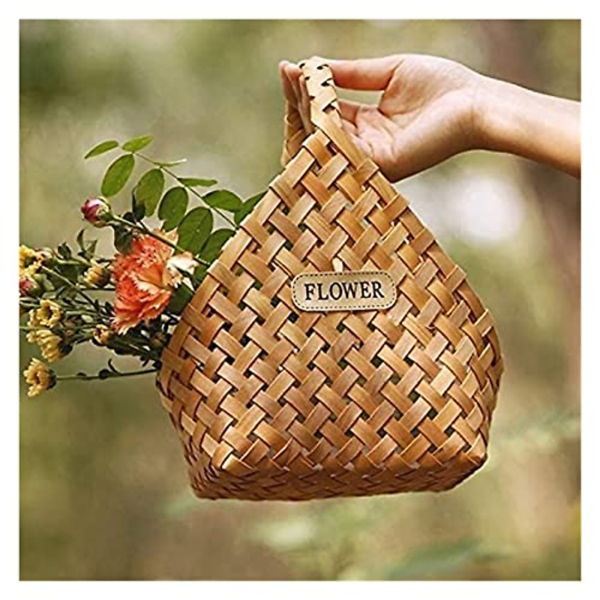 WALTX Woven Seagrass Belly Basket for Storage Plant Pot Basket and Laundry, Picnic and Grocery Basket