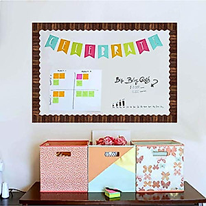 Dark Wood Bulletin Board Borders Scalloped for Classroom Decoration 36ft