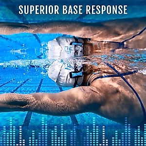 H2O AUDIO Surge SX10 Headphones, Waterproof IPX8, Short Cord, in-Ear Stereo Earbuds Noise Cancelling Earphones for Swimming, Running and Sporting Activities