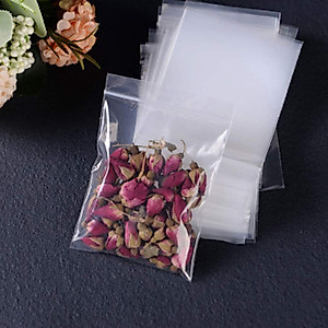 KOqwez33 100Pcs Resealable Clear Cello/Cellophane Bags, Clear Household Sundries Food Storage Zipper Plastic Bags for Treat Cookie Bakery Candle Soap Popcorn Transparent 9cm x 13cm