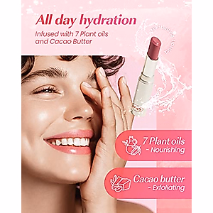 AMTS Tinted Lip Balm - 01 Mauve Pink | Hydrating Lip Butter, Moisturizing Lipstick | Daily Natural Lip Makeup for dry, cracked, chapped lips | korean beauty Lip Tint