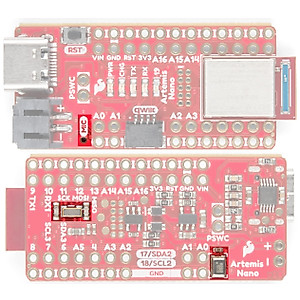 SparkFun RedBoard Artemis Nano Machine Learning Development Board Includes BLE 1 megabyte of Flash USB-C Qwiic I2C MEMS Microphone Compatible with Arduino IDE TenserFlow Models Small Footprint