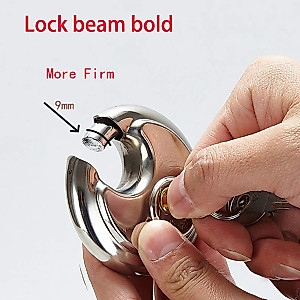 Stainless Steel Discus Keyed Padlock with 2 Keys Heavy Duty Rustproof Disc Locks with Hardened Steel Shackle for Indoor Outdoor Security, Storage Unit, Trailers, Tool Box, Gate, Shed, Fence (1 Pack)