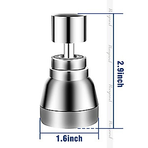Horiznext high pressure portable 360° swivel faucet nozzle rotate replacement part, kitchen aerator sprayer attachments for home sink water filter