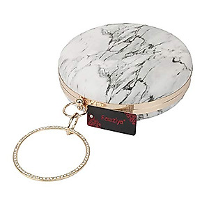 Fawziya Polygon Evening Bags And Clutches For Women Box Clutch Purse-White