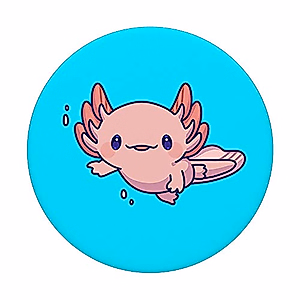 Kawaii Axolotl Gifts Kawaii Axolotl Art Graphic Cute Axolotl PopSockets Grip and Stand for Phones and Tablets
