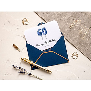 Joli Coon 60th Birthday cards for men with premium dark blue envelope - 60th birthday card for men