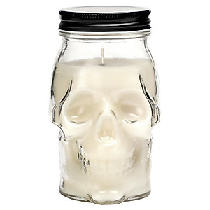 Gothic Skull Candle, Large Skull Candle Halloween Gothic Decorations for Home Table Bar Indoor Room,Scary Halloween Decorations Indoor White