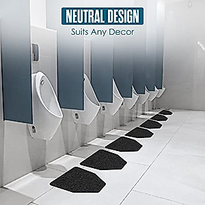 Houseables Urinal Mats, Floor Pads, 12 Pack, 17.25" x 20.5", Black, Blue, Homeplate, Polypropylene Fibers, Disposable, Splash Mat, Pee Pad, for Men’s Bathroom, Urine, Restroom, Eliminating Odor