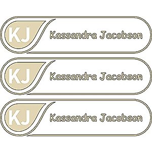 All-purpose, Custom Name Labels, Name And Initials, Multiple Colors And Sizes, Waterproof, Microwave And Dishwasher Safe, Washer And Dryer Safe, Custom Name Label For Camp, Custom Name Label For Kids