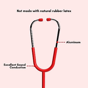 Perfect For Doctors and Nurses, Red Stethoscope, Heart on Diaphragm
