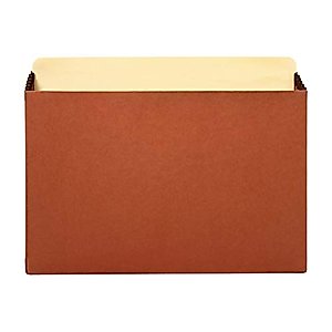Office Depot Brand File Cabinet Pockets, 5 1/4" Expansion, Legal Size, Brown, Box of 5