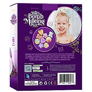 Bath Bomb Making Kit for Kids - Kids Crafts Science Project - Gifts for Girls and Boys Ages 6-12 - Craft Activity Gift for Age 6, 7, 8, 9, 10, 11 & 12 Year Old Girl - Makes 10 Kid Bath Bombs Fizzies