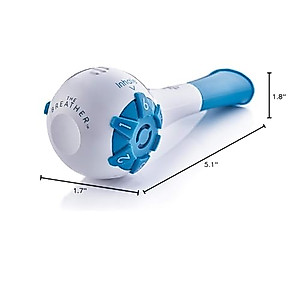 THE BREATHER │ Natural Breathing Exerciser Trainer For Drug-Free Respiratory Therapy │ Breathe Easier with Stronger Lungs │ Guided Mobile Training App Included
