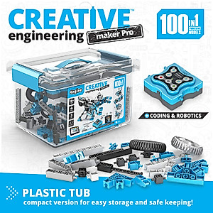 Engino Maker Pro Robotized 100 Models Set, Building Toys for Kids 10+, STEM Robotic Toy, Engineering Kit, Coding STEM Project, Gift for Boys & Girls