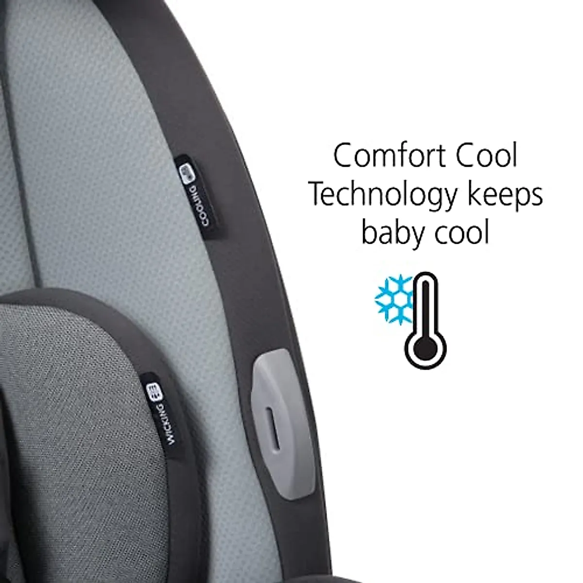 Safety 1st Grow and Go Comfort Cool All-in-One Convertible Car Seat, Rear-facing 5-50 lbs, Forward-facing 22-65 lbs, and Belt-positioning booster 40-100 lbs , Niagara Mist