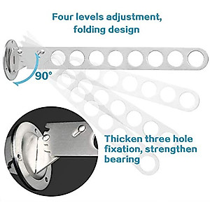 Folding Wall Mount Clothes Hanger Rack Wall Clothes Hanger Stainless Steel Clothes Hooks with Swing Arm Holder Closet Organizers and Storage,Wardrobe Organizer Wall Mounted Clothes Bar