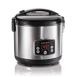 Hamilton Beach Rice & Hot Cereal Cooker, 10-Cups uncooked resulting in 20-Cups (Cooked), 37541