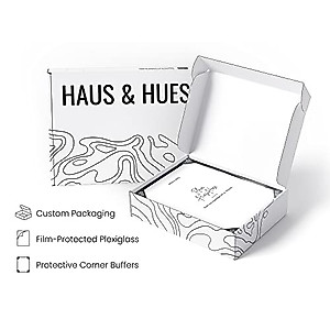 HAUS AND HUES Black Metal Picture Frame, 16x20 inches, Premium Quality, Wall Mount, Picture Frame for Wall, Modern Style, Black