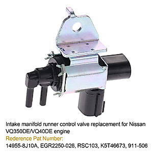 gohantee VIAS Control Solenoid Valve 14955-8J10A Replacement for Nissan Altima Frontier Maxima Infiniti Murano Quest Pathfinder NV Xterra Replace 149558J10A P1800 K5T46673