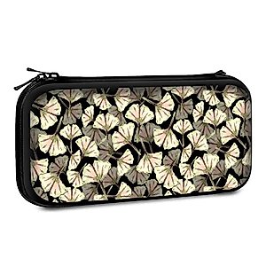 Carrying Case Compatible with Switch 2017 / Switch OLED 2021 Console Joy-Con with 10 Game Card Slots , Watercolor Ginkgo Leaves