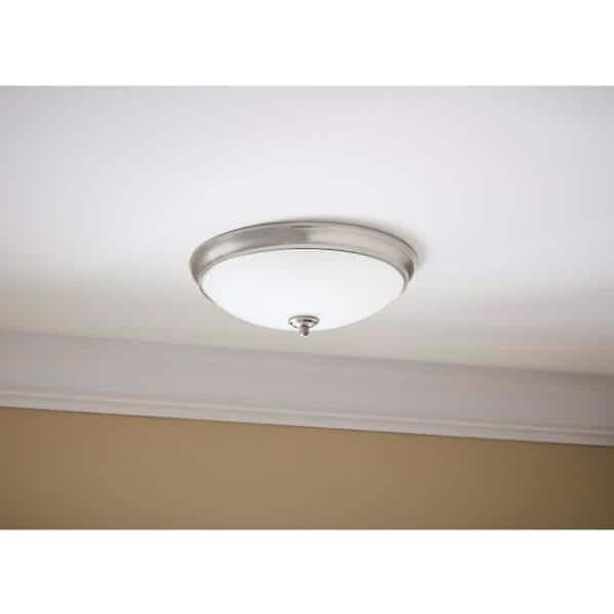 Hampton Bay Clifton 13 in. Brushed Nickel Selectable LED Flush Mount HUI8011LL-6/BN