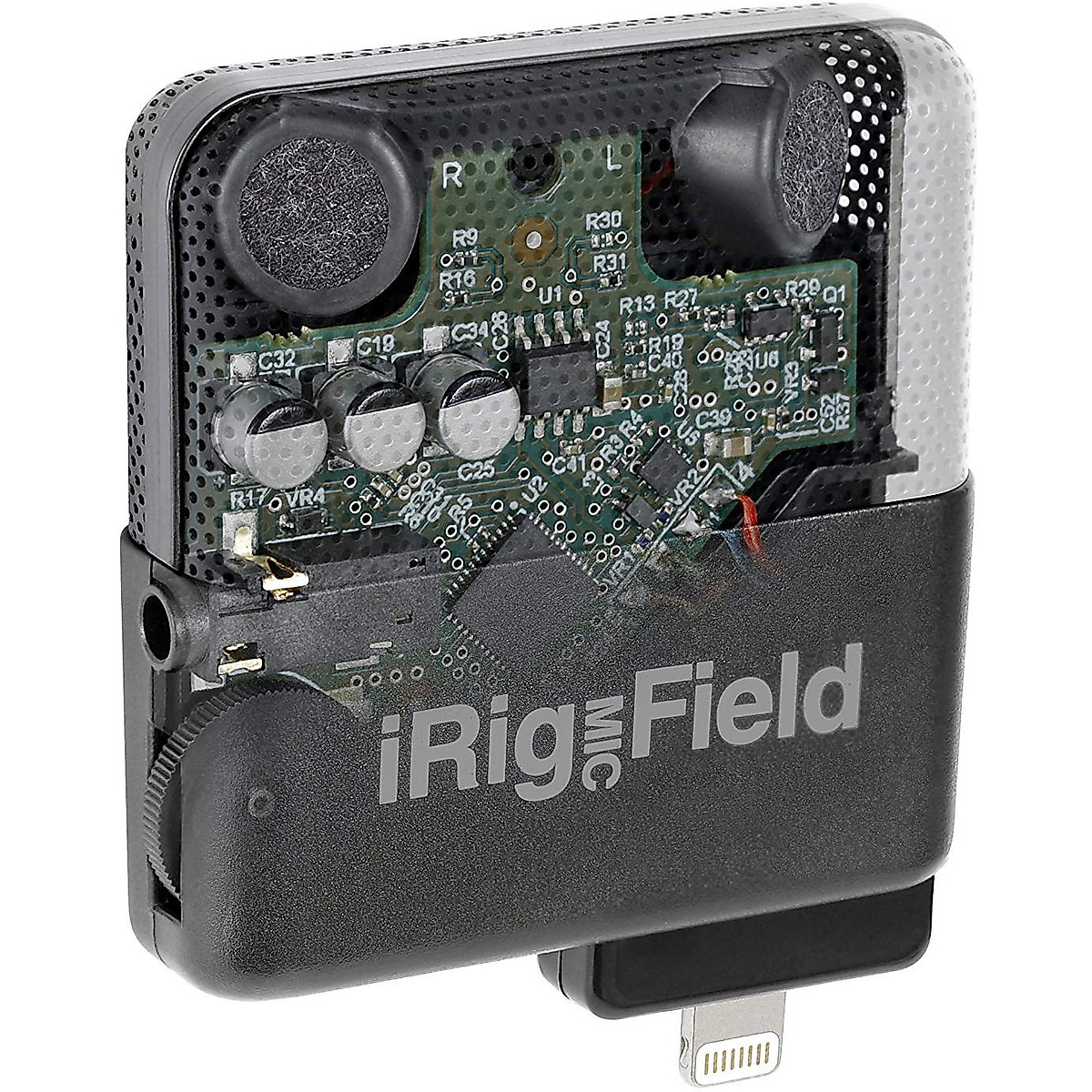 IK Multimedia iRig Mic Field stereo condenser microphone for iPhone and iPad - IP-IRIG-FIELD-IN - Black