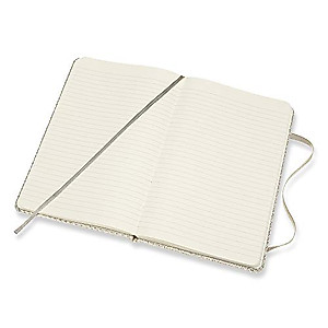 Moleskine Limited Collection Blend Textile Notebook, Hard Cover, Large (5" x 8.25") Ruled/Lined, Beige, 240 Pages (8053853600103)