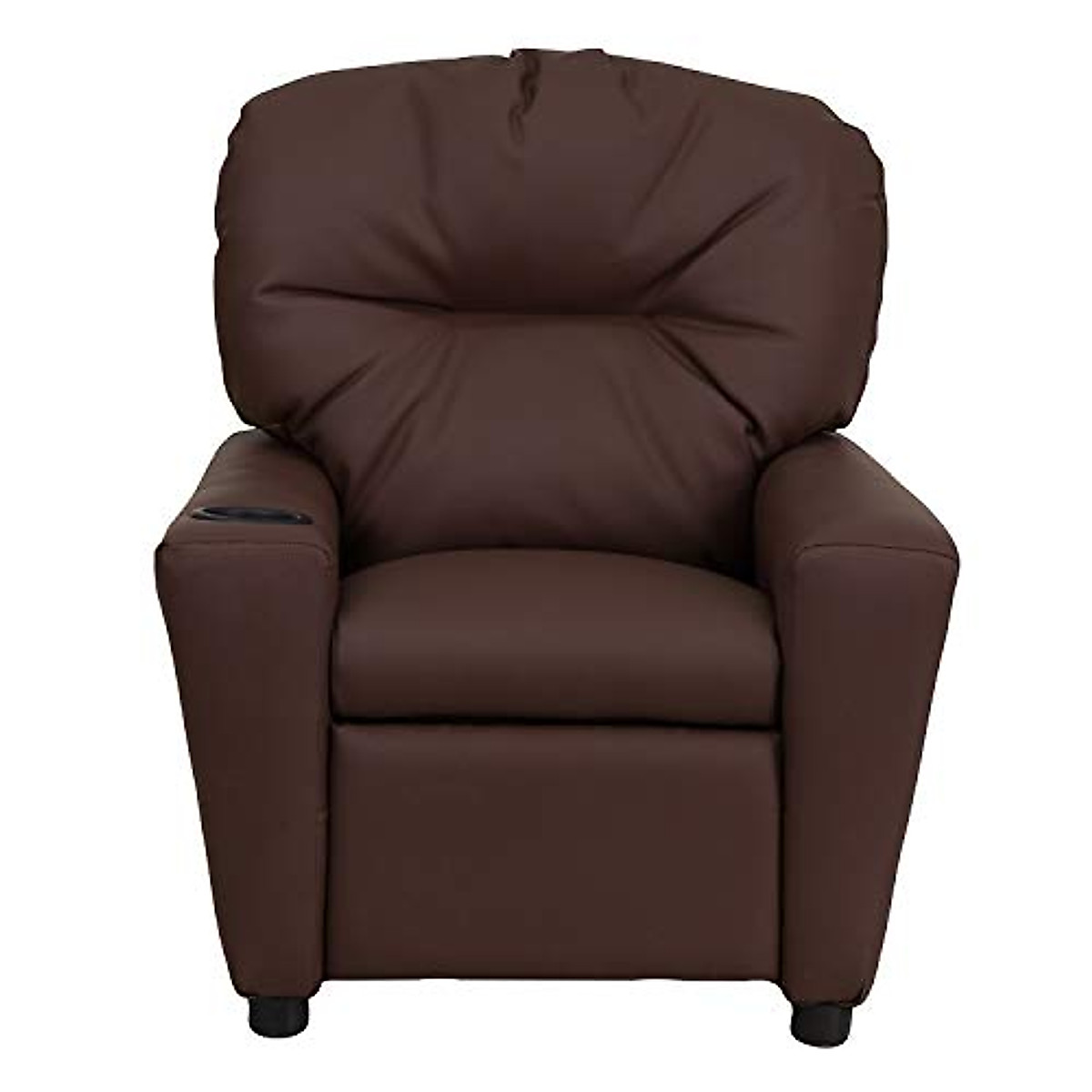 Flash Furniture Contemporary Brown LeatherSoft Kids Recliner with Cup Holder