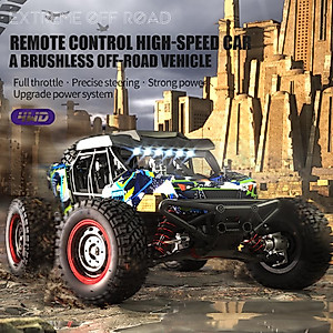Brushless RC Car, 70km/h, 16106 PRO, High Speed RC Car, RTR, 1/16 4WD Off-Road Drift Brushless Crawler RC Truck for Adults Blue