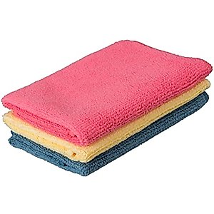 Superio Microfiber Cleaning Cloth 16x16 Highly Absorbent Cleaning Rags for House, Kitchen, Bathroom ,Car 3 Pack Multi Color Coded Multi-Purpose Streak-Free lint-Free Towels