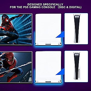 NexiGo PS5 Wall Mount with RGB LED Light - Wall Bracket for Playstation 5 Console (Disc & Digital) - Remote Control Colorful Lighting - Sturdy Wall Stand Hanger