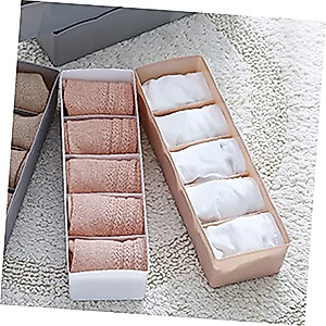 Housoutil 6pcs Storage Box Adjustable Vanity Stool Desktop Drawers Storage Box Plastic Socks Sock Drawer Organizer Scarf Compartment Underwear Box Sock Underwear Drawer Organizer Pink Grid